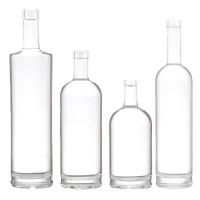 China Surface Handling Hot Stamping 700ml/750ml Glass Liquor Bottles with Screw Cap for sale