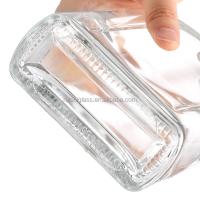 China Tequila 500ml 750ml Customized Logo Empty Rum Whisky Vodka Glass Liquor Bottle with Cap for sale