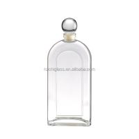 China Tequila 500ml 750ml Customized Logo Empty Rum Whisky Vodka Glass Liquor Bottle with Cap for sale