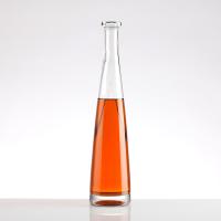 China Super Flint Glass Customized Logo Painting Triangle Shape High Flint Color Empty Glass Bottles for Liquor for sale
