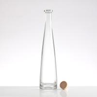 China Super Flint Glass Customized Logo Painting Triangle Shape High Flint Color Empty Glass Bottles for Liquor for sale