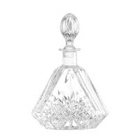 China 500ml Unique Shaped Glass Whisky Liquor Bottle with Collar Material Aluminum Plastic PP for sale