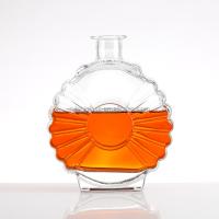 China Vodka Tequila Brandy Rum Glass Bottles with Gold Caps and Hot Stamping Surface Handling for sale