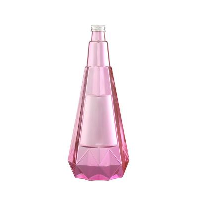 China Vodka Glass Bottle with Cork and Hot Stamping Surface 100ml 200ml 375ml 500ml 750ml for sale