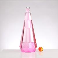 China Vodka Glass Bottle with Cork and Hot Stamping Surface 100ml 200ml 375ml 500ml 750ml for sale