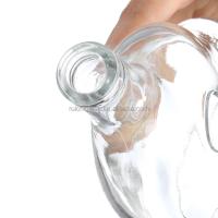 China 700ml Clear Spirit Glass Bottle Unique Design for Brandy Base Material Super Flint Glass for sale