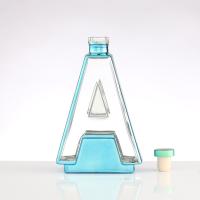 China Whiskey Bottle Creative Shaped and Large Glass Bottle with Colorful Design for sale