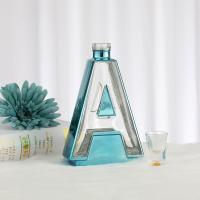 China Whiskey Bottle Creative Shaped and Large Glass Bottle with Colorful Design for sale