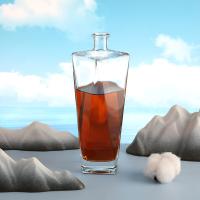 China 300ml-1000ml Glass Bottle with Crystal White Material and Aluminum Plastic PP Collar for sale