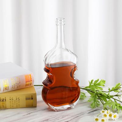 China 500ml 700ml 750ml Custom Design Glass Bottles for Liquor Vodka Whiskey Gin Packaging for sale