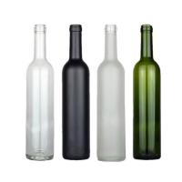China Aluminum Plastic PP Collar 500ml 750ml 1000ml Clear Glass Wine Bottle for Soda for sale