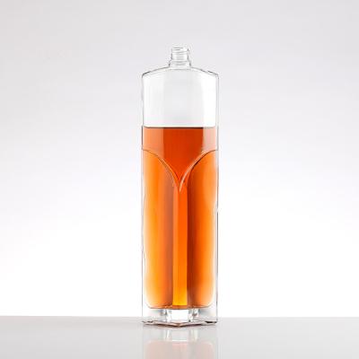 China 750ml Round Clear Frosted Vodka Specialty Wine Bottles with Stopper Beverage Industry for sale