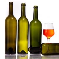 China Aluminum Plastic PP Collar 500ml 750ml 1000ml Clear Glass Wine Bottle for Soda for sale