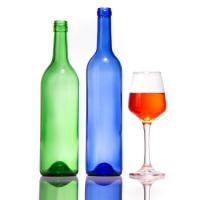 China Aluminum Plastic PP Collar 500ml 750ml 1000ml Clear Glass Wine Bottle for Soda for sale