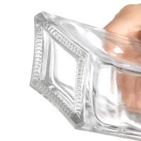 China 750ml Round Clear Frosted Vodka Specialty Wine Bottles with Stopper Beverage Industry for sale
