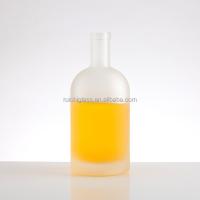 China Super Flint Glass 700ml Frosted Vodka Bottle with Top Grade Custom Printing Logo for sale
