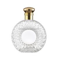 China Round Emboss Glass Bottles The Ultimate Packaging for Hot Vodka Brandy Wine for sale