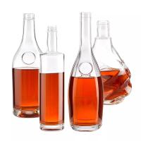 China Aluminum Plastic PP Collar 500ml 700ml 750ml Glass Bottle for Brandy Vodka Whiskey Gin for sale