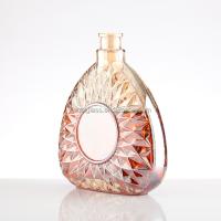 China Customized 500ml Custom Make Luxury Emboss Brandy Glass Bottle for Your Requirement for sale