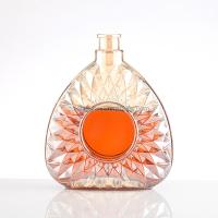 China Customized 500ml Custom Make Luxury Emboss Brandy Glass Bottle for Your Requirement for sale
