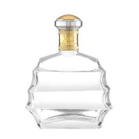 China Hot Stamping Aluminum Plastic PP Collar 200ml Glass Bottles for XO/Brandy for sale