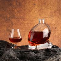 China Custom Hot Stamping 500ml 700ml 750ml Clear Glass Liquor Bottle For Vodka Whisky for sale