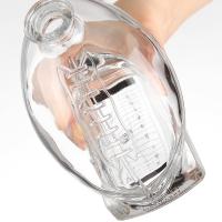 China Custom Hot Stamping 500ml 700ml 750ml Clear Glass Liquor Bottle For Vodka Whisky for sale