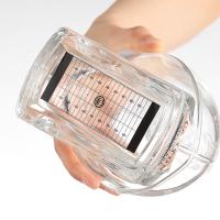 China Custom Hot Stamping 500ml 700ml 750ml Clear Glass Liquor Bottle For Vodka Whisky for sale