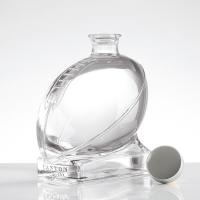 China Custom Hot Stamping 500ml 700ml 750ml Clear Glass Liquor Bottle For Vodka Whisky for sale
