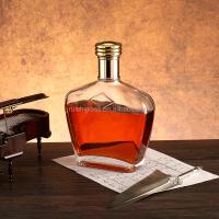 China Custom Luxury Brandy Glass Bottle with 500ml Capacity and Super Flint Glass Material for sale