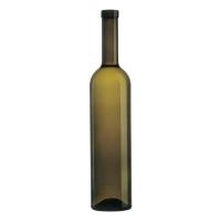 China Industrial Beverage 750ml Antique Green Bordeaux Wine Glass Bottle with Cork Mouth for sale