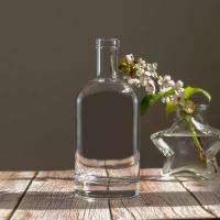 China Directly Sell Customize Sealing Type Clear Empty Liquor Bottles for Brandy Whiskey Rum Gin for sale