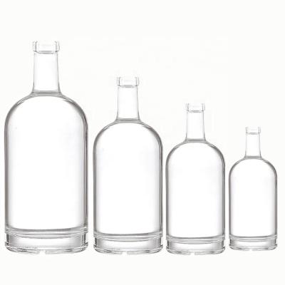 China Soda All Size Colored Matte Black Transparent Glass Wine Bottle 200ml 375ml 500ml 750ml with Stopper Stocked for sale