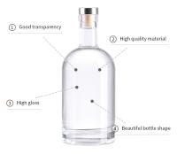 China Soda All Size Colored Matte Black Transparent Glass Wine Bottle 200ml 375ml 500ml 750ml with Stopper Stocked for sale