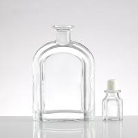 China Super Flint Glass Base Material Custom Amber Glass Swing Top Bottles for Craft Liquor for sale