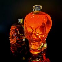 China Customized Empty Skull Whiskey Vodka Gin Liquor Glass Bottles for Packaging Solutions for sale