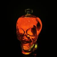 China Customized Empty Skull Whiskey Vodka Gin Liquor Glass Bottles for Packaging Solutions for sale