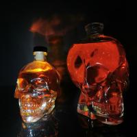 China Customized Empty Skull Whiskey Vodka Gin Liquor Glass Bottles for Packaging Solutions for sale
