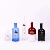 China Customized Custom Make Excellent Printing Color Glass Bottle for Vodka Gin Whiskey for sale