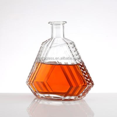 China Customize Sealing Type and Transparent 250ml 500ml 750ml Liquor Bottles for Brandy for sale