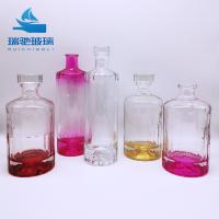China Super Flint Glass Custom Design 700ml 750ml Metallic Gold Champagne Bottle with Cork for sale