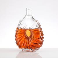 China Production of 750ml Brandy Glass Bottle with Cap in Super Flint Glass Material for sale