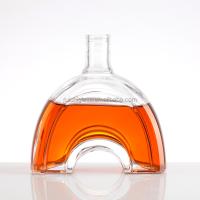 China Super Flint Glass 500ml 750ml Whisky Spirit Brandy Bottles for Customize Sealing Type for sale