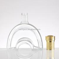China Super Flint Glass 500ml 750ml Whisky Spirit Brandy Bottles for Customize Sealing Type for sale