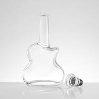 China Super Flint Glass Guitar Shaped Whisky Bottle for Liquor Wine Vodka Tequila for sale