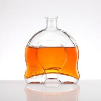 China Hot Stamping Surface Handling 375/500/750/1000ml Luxury Square Whisky Gin Glass Bottles for sale