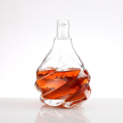 China Transparent Custom Whiskey Bottle for Liquor and Alcoholic Beverages Manufacture for sale
