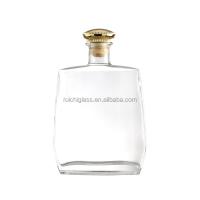 China Latest Luxury Styles Surface Handling Hot Stamping 350ml 500ml 750ml Glass Drinking Bottle for sale