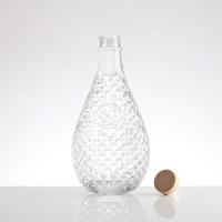 China Fancy Clear 500ml 700ml 750ml Wine Glass Bottle for Spirits Vodka Gin Rum Liquor Whisky for sale
