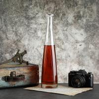 China 375ml 500ml 700ml 750ml 70cl Clear Glass Bottles for Whisky Vodka Oil Rum Liquor Wine for sale